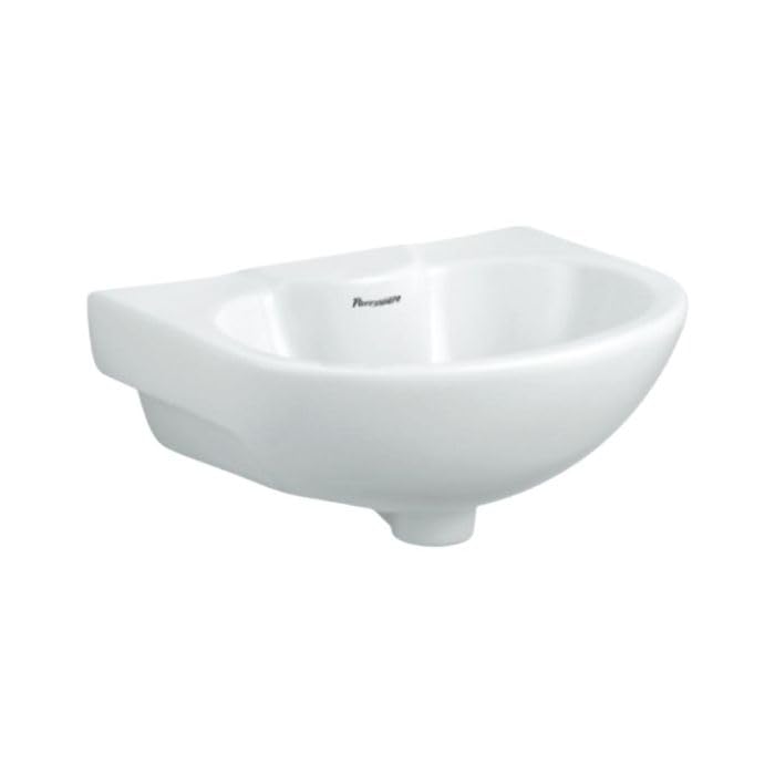 PARRYWARE TAPTI Series Wall Mounted WASH Basin (White) with Faucet Hole ...